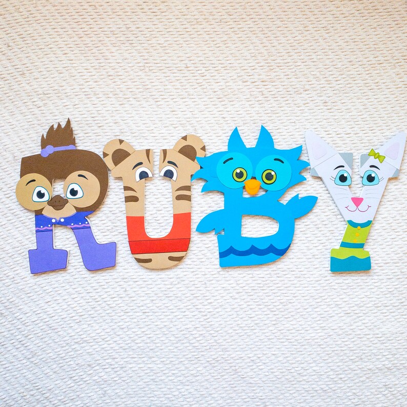 Daniel Tiger Custom Wood Letters | Etsy