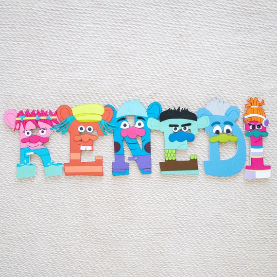 Trolls Custom Wood Letters by LiveLaughScrap | Catch My Party