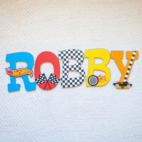 Hot Wheels Racecar Custom Wood Letters by LiveLaughScrap | Catch My Party