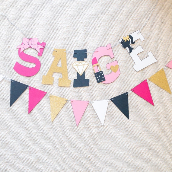 Barbie Custom Name Banner by LiveLaughScrap | Catch My Party