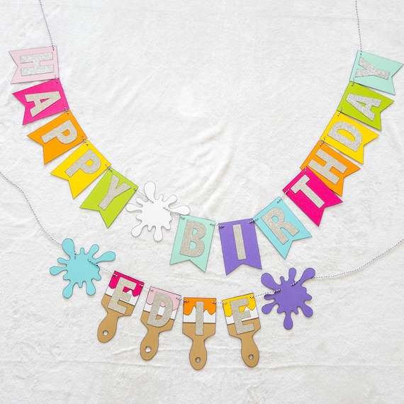 Art Party Paint Birthday Banner by LiveLaughScrap | Catch My Party