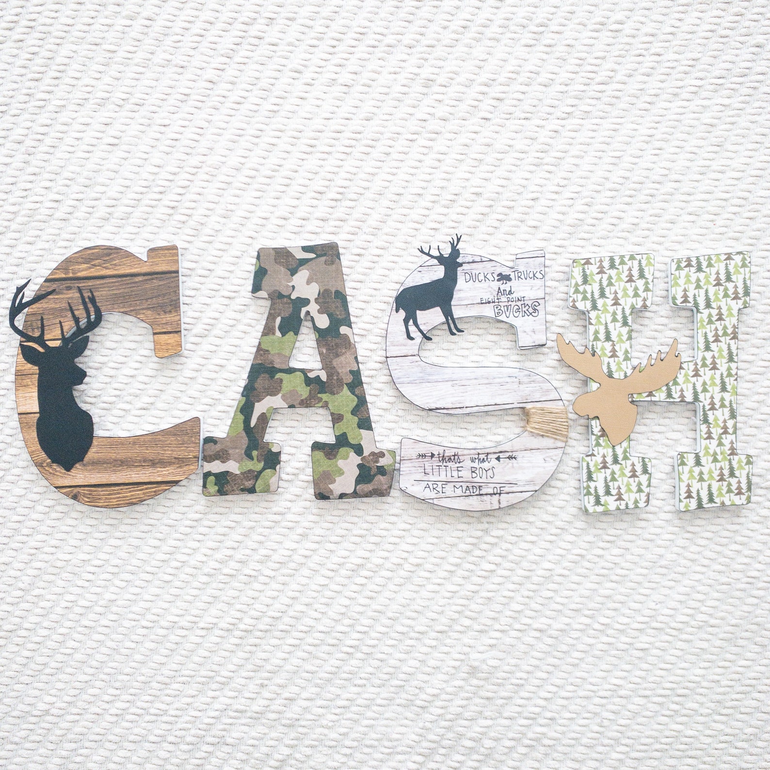 Hunting Camo Custom Wood Letters - Etsy