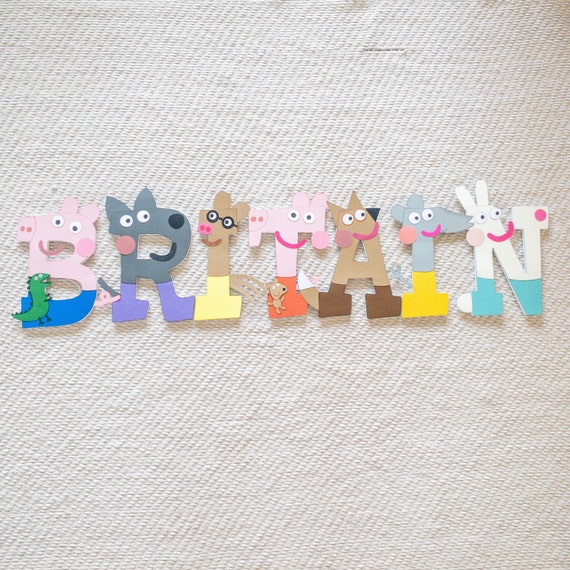 Peppa Pig Custom Wood Letters by LiveLaughScrap | Catch My Party