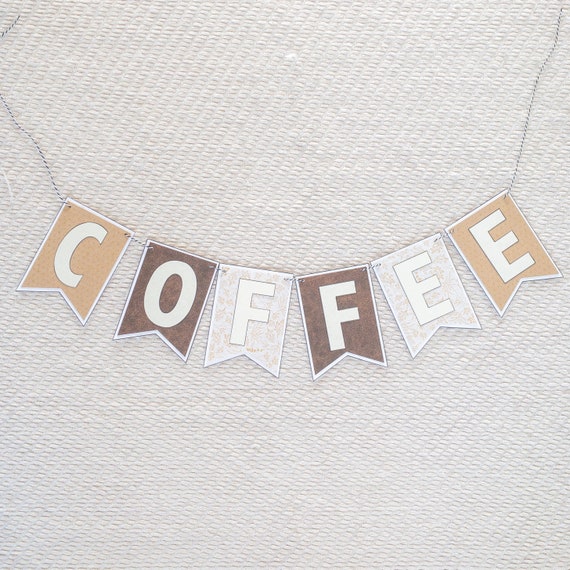Coffee Bar Bunting Banner Sign by LiveLaughScrap | Catch My Party