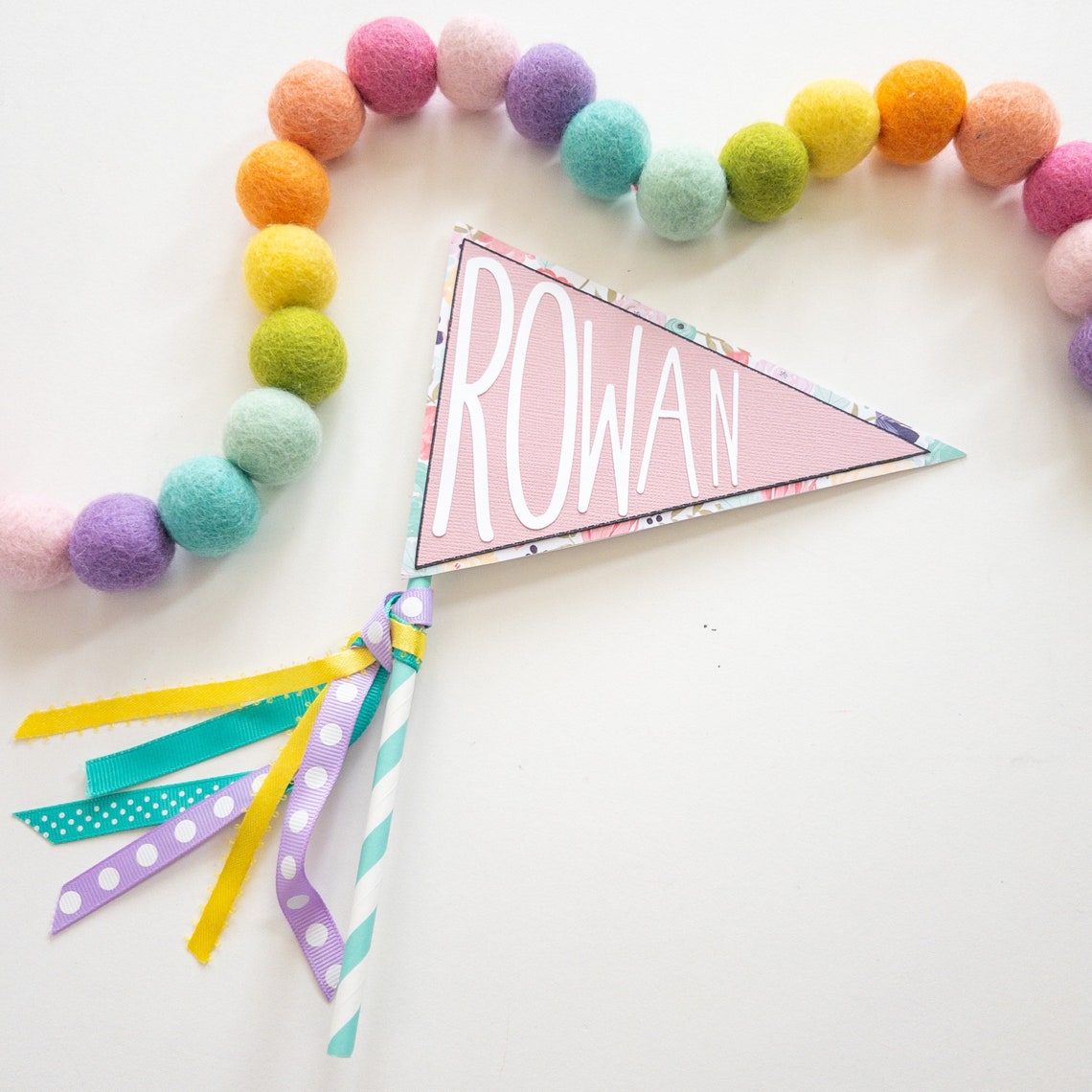 Easter Basket Name Pennant Flag - Etsy