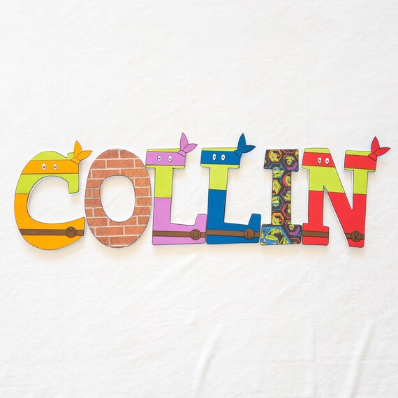Teenage Mutant Ninja Turtle Custom Wood Letters by LiveLaughScrap ...