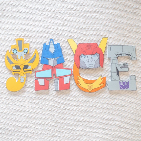 Transformers Custom Wood Letters by LiveLaughScrap | Catch My Party