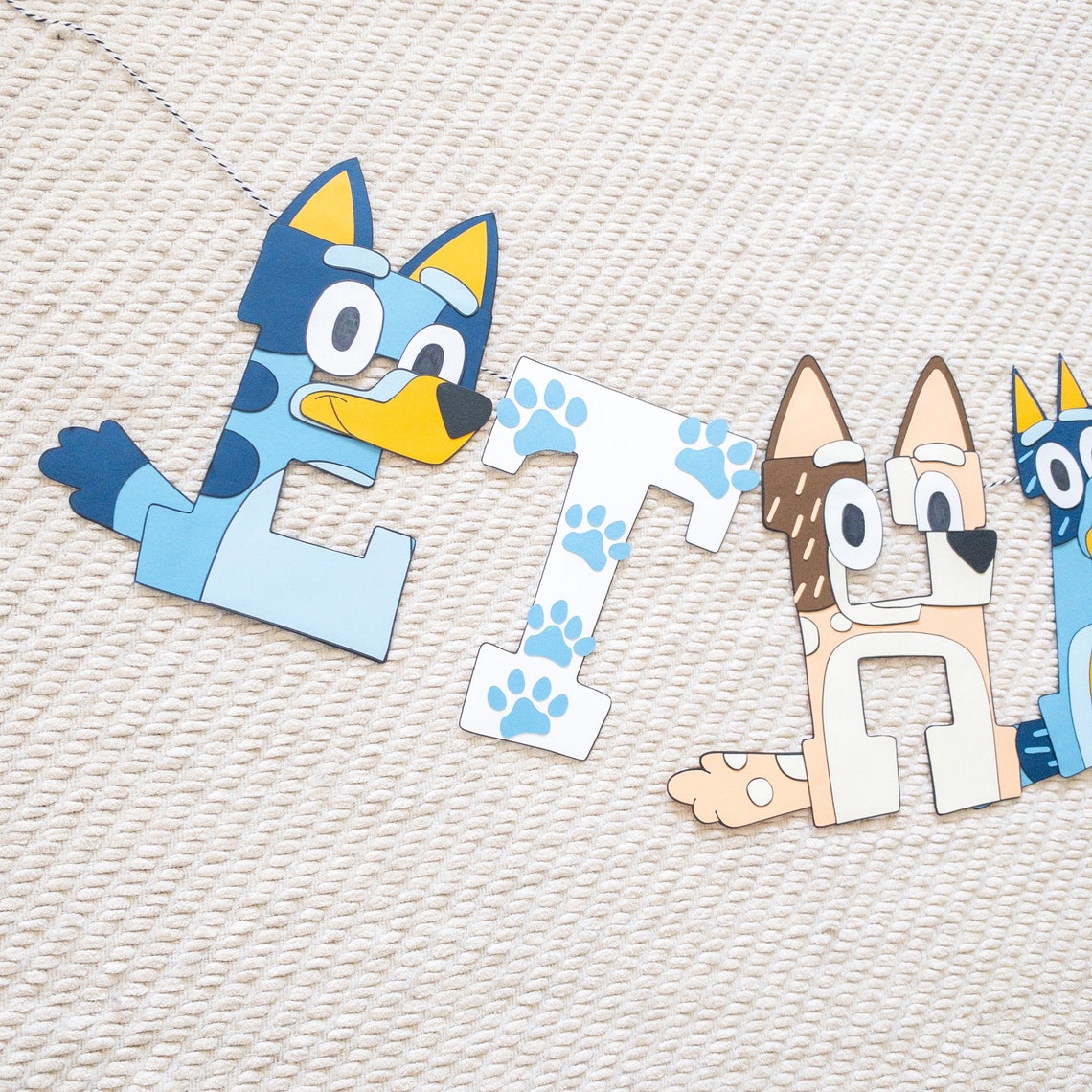 Bluey Custom Name Banner | Etsy