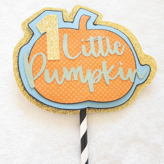 Pumpkin Birthday Cake Topper by LiveLaughScrap | Catch My Party