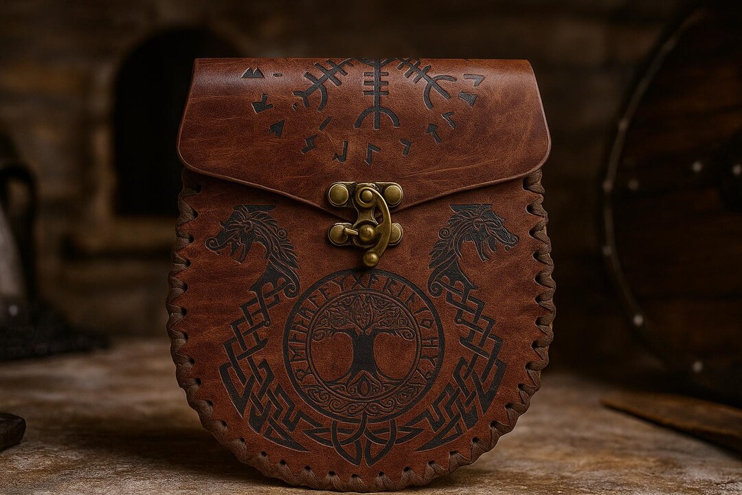 Medieval Renaissance Bag, Viking Pirate Dragon Bag, Steampunk Belt Bag ...
