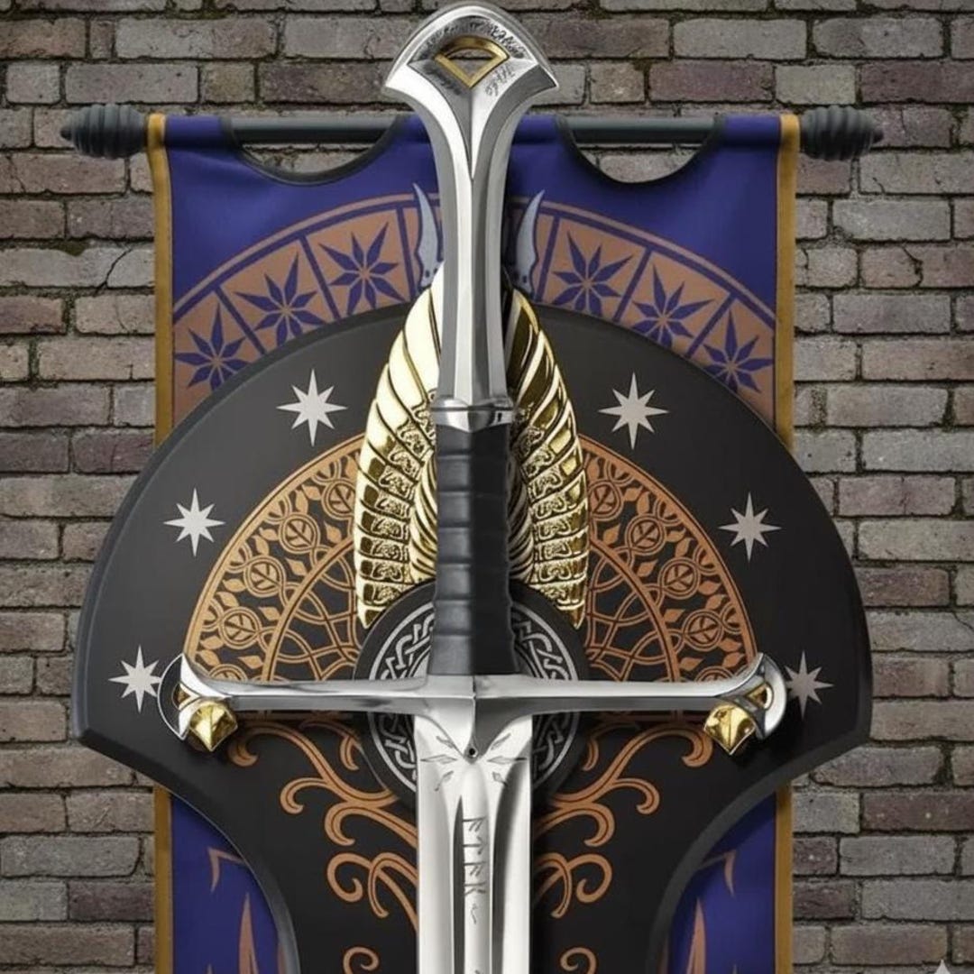 Handmade Blue and Black Hilt Medieval Longsword Replica | Stainless ...