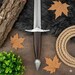 Handmade Short Sword – Damascus Steel Double Edge Blade With Leather ...