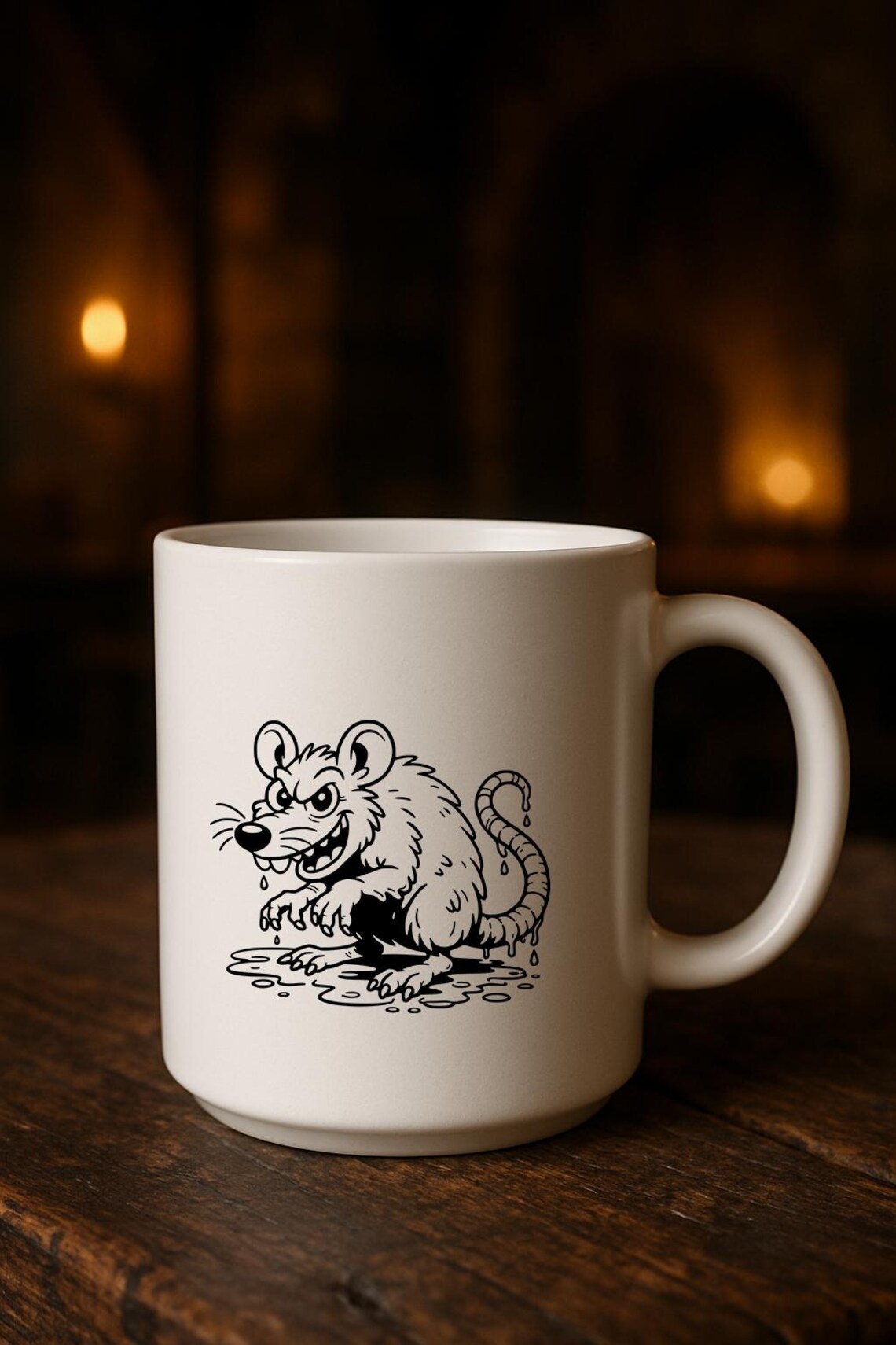 Sewer Rat SVG PNG PDF | Dirty Sewer Rat Cartoon Clipart | Black & White ...
