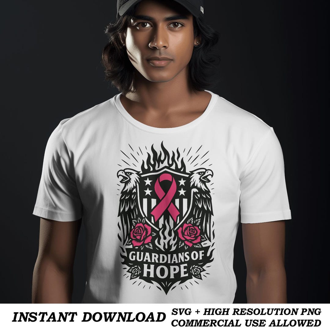 Guardians of Hope SVG PNG - Breast Cancer Awareness Eagle Crest Design ...