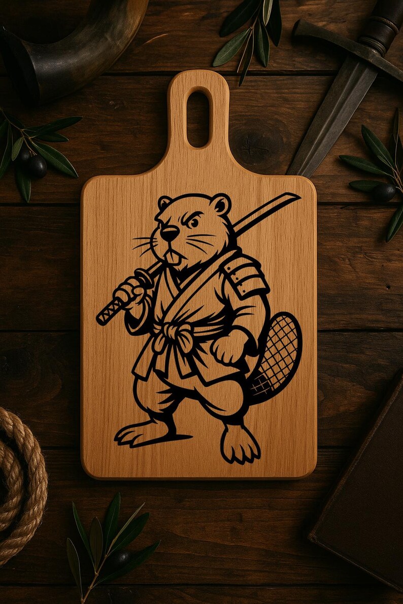 Samurai Beaver SVG PNG PDF – Warrior Beaver Clipart, Japanese Samurai ...
