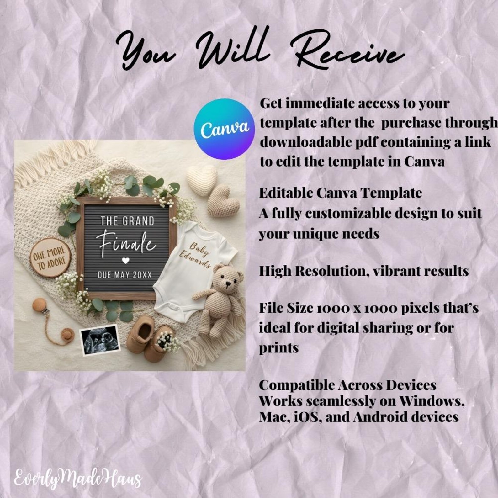 Last Baby Pregnancy Announcement, Boho the Grand Finale Baby Reveal ...