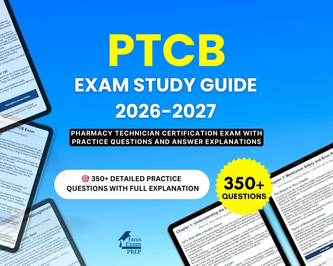 PTCB Exam Study Guide 2026-2027 - Examen de certification de technicien ...