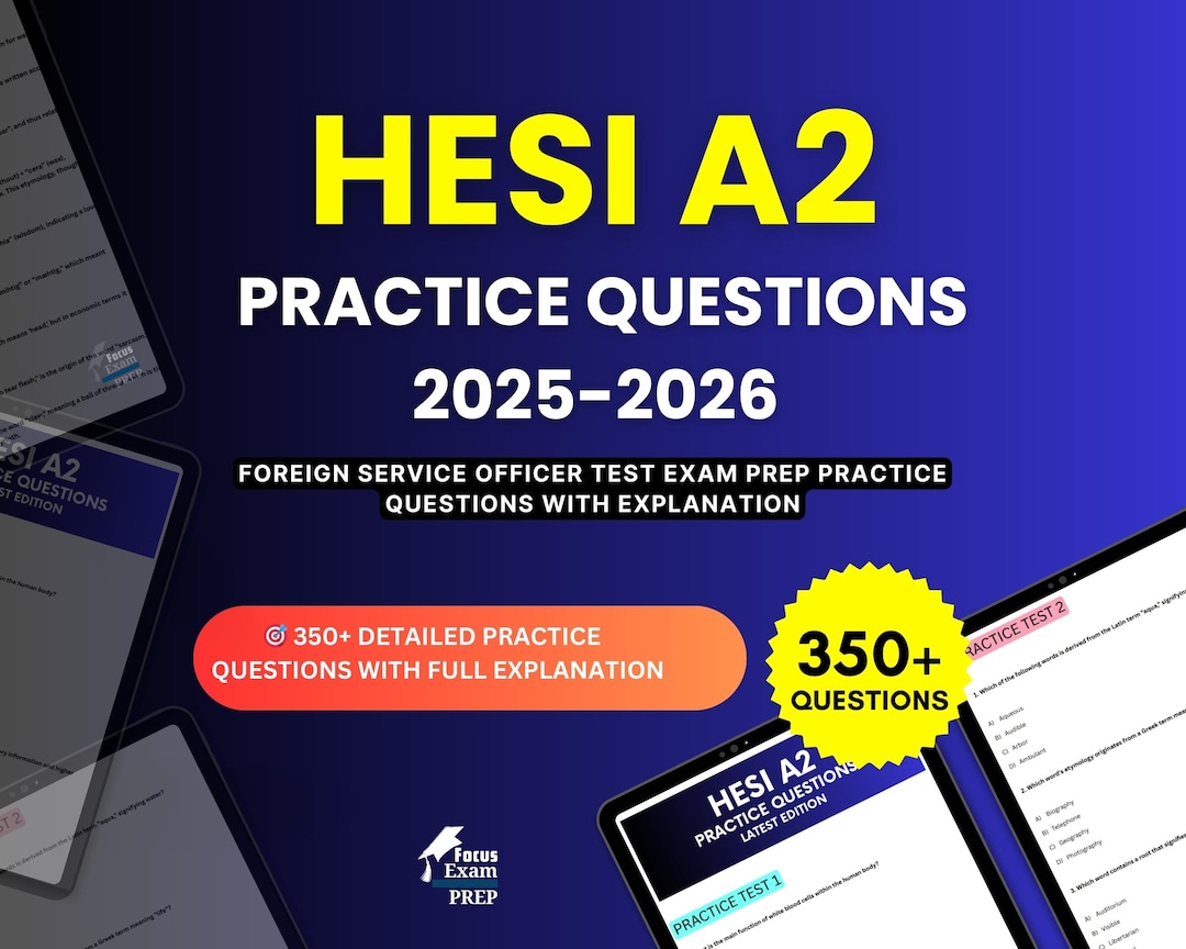 HESI A2 Practice Questions 2025-2026 | Nursing and Healthcare Students ...