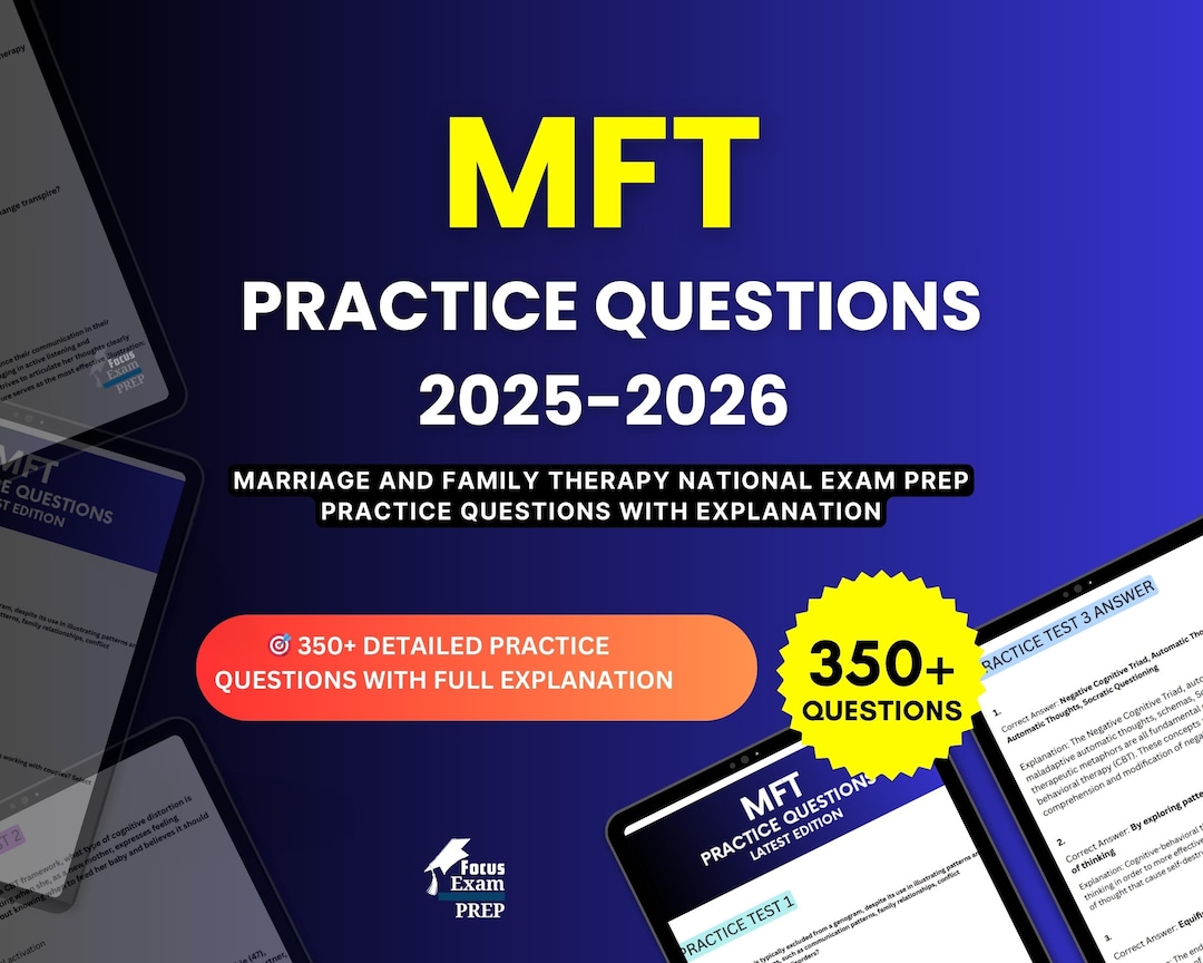 MFT Practice Questions 2025-2026 | Marriage and Family Therapy National ...
