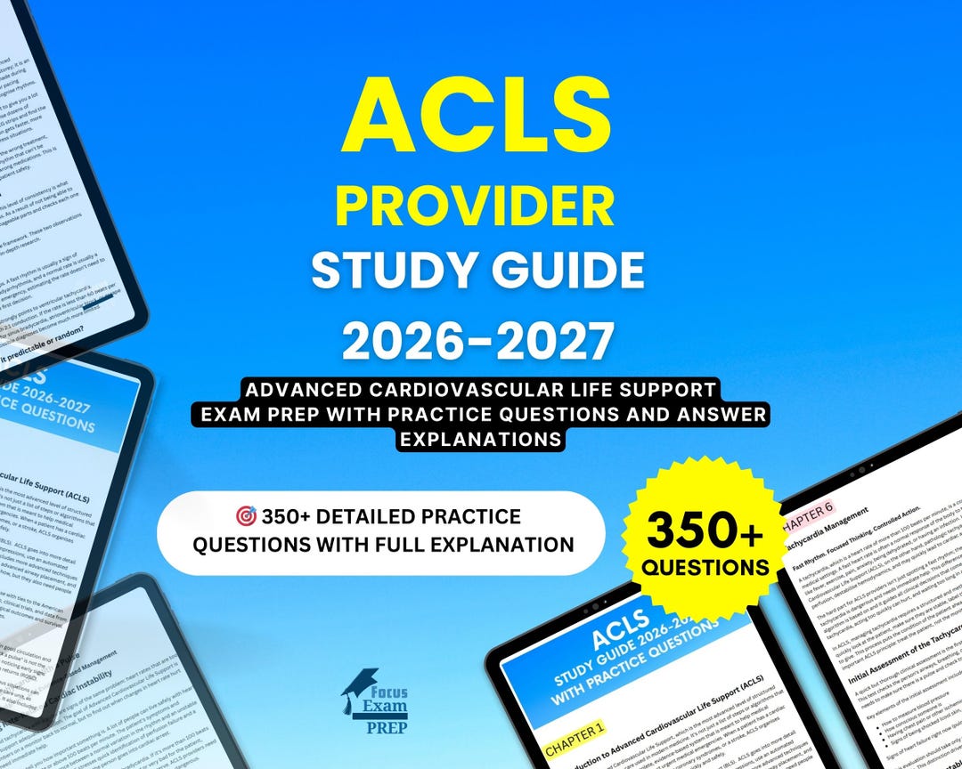 ACLS Provider Study Guide 2026-2027 - Advanced Cardiovascular Life ...