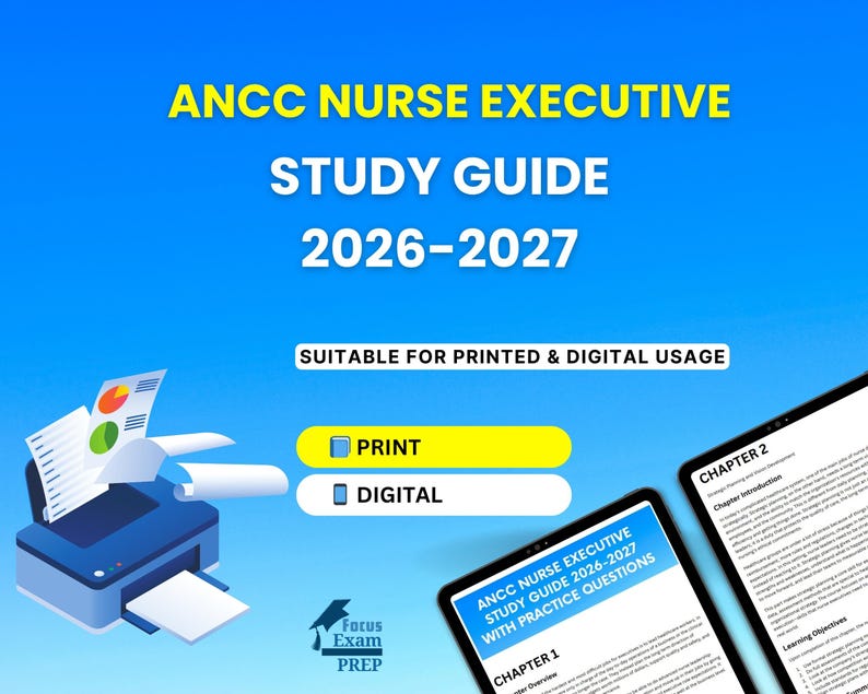 ANCC Nurse Executive Study Guide 2026-2027 - Nursing Review Exam Prep ...