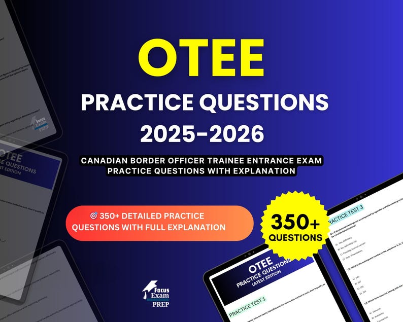 OTEE Practice Questions 2025-2026 | Canadian Border Officer Trainee ...