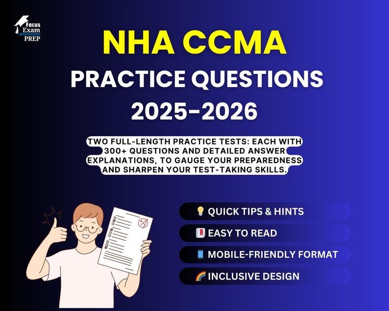 NHA CCMA Practice Questions 2025-2026 | Certified Clinical Medical ...
