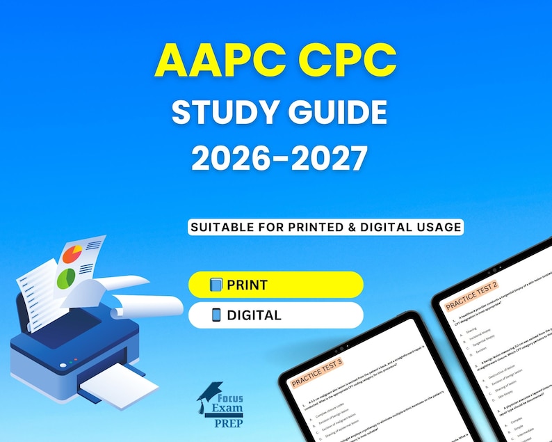 AAPC CPC Study Guide 2026-2027 - Medical Coding Certification Exam Prep ...