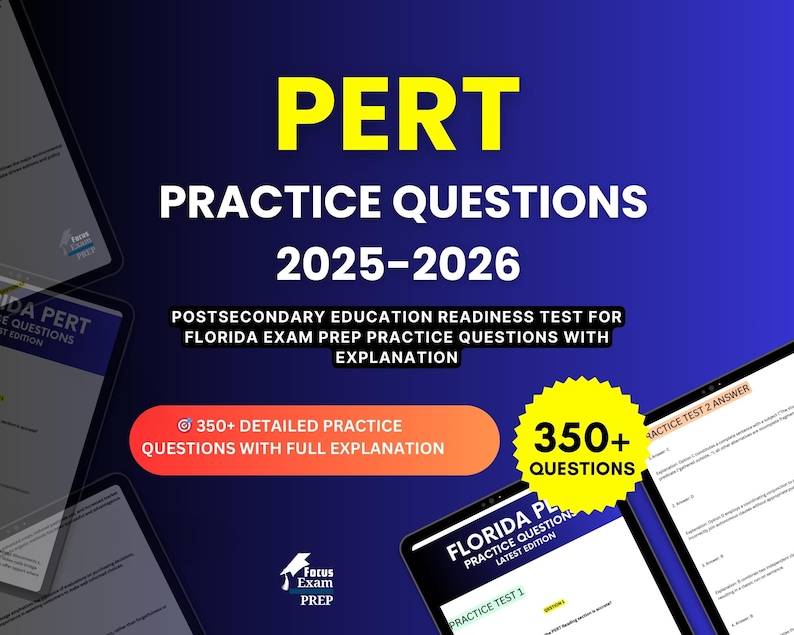 PERT Practice Questions 2025-2026 | Postsecondary Education Readiness ...