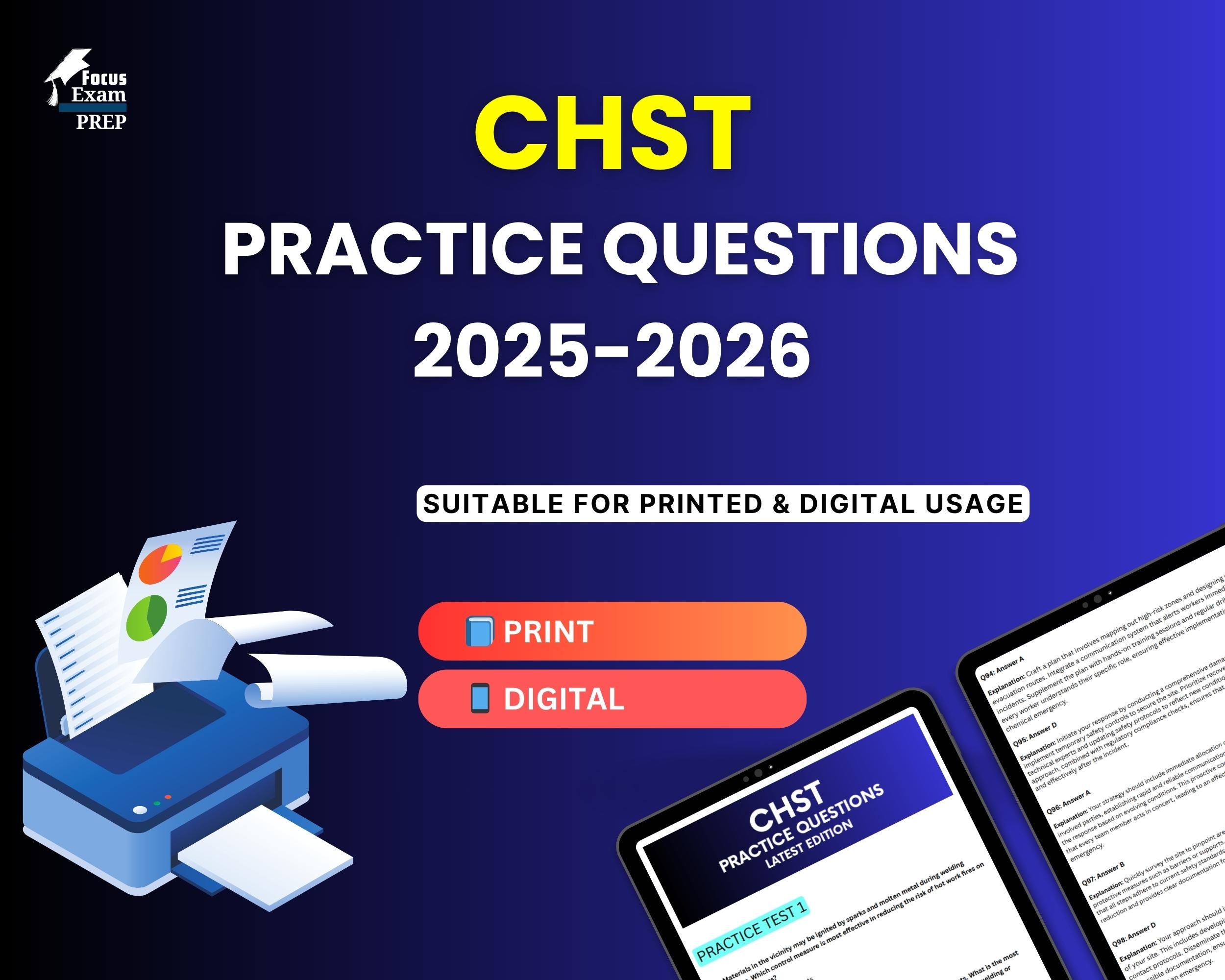 CHST Practice Questions 2025-2026 | Construction Health and Safety ...
