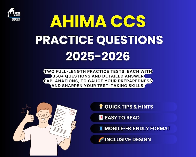 AHIMA CCS Practice Questions 2025-2026 | Certified Coding Specialist ...