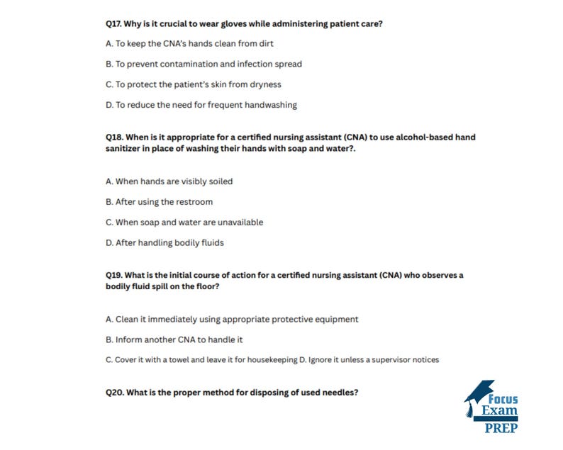 CNA Practice Questions 2025-2026 | Certified Nursing Assistant Exam ...