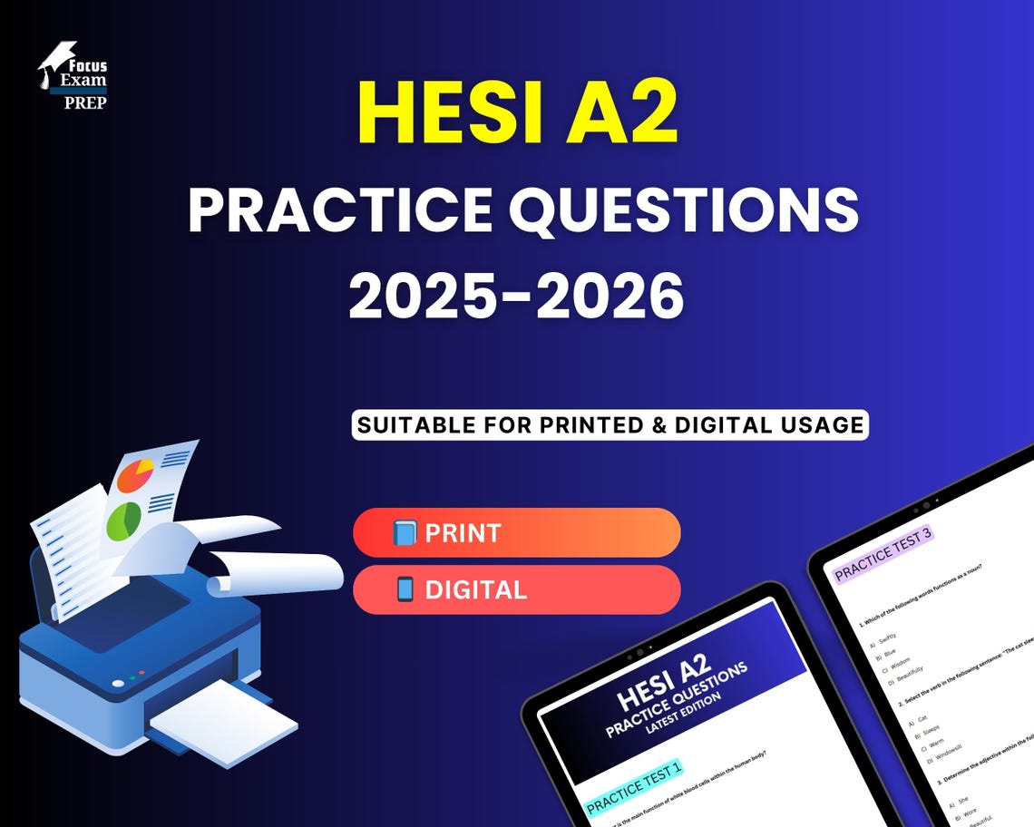 HESI A2 Practice Questions 2025-2026 | Nursing and Healthcare Students ...