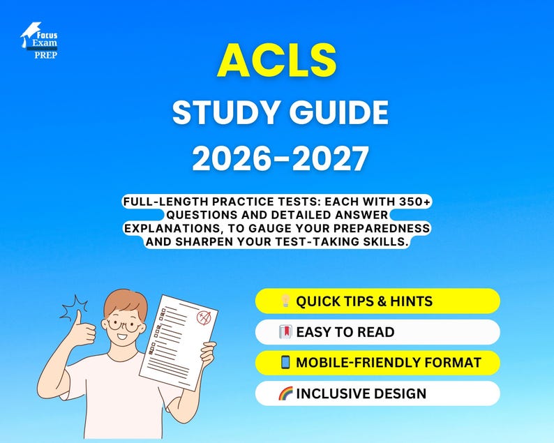 ACLS Provider Study Guide 2026-2027 - Advanced Cardiovascular Life ...