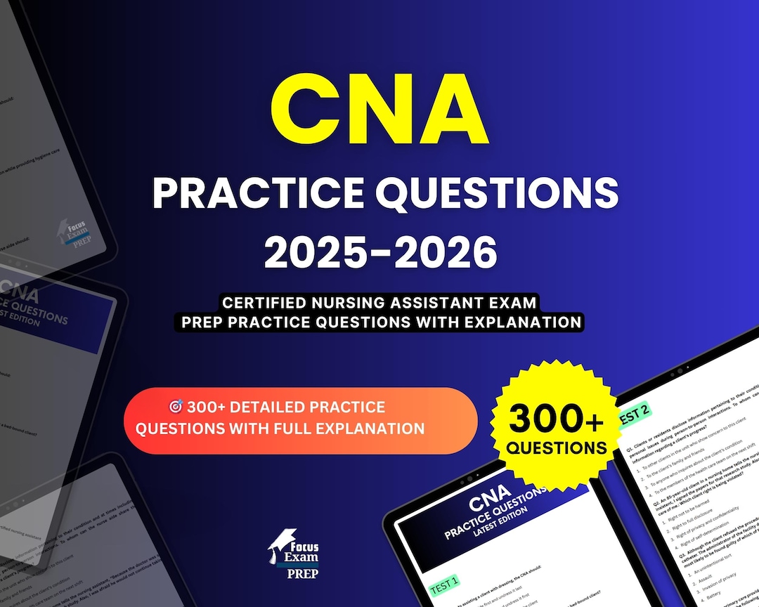 CNA Practice Questions 2025-2026 | Certified Nursing Assistant Exam ...
