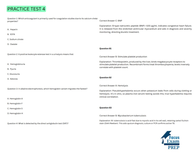 MLS Practice Questions 2025-2026 | ASCP Medical Laboratory Science Exam ...