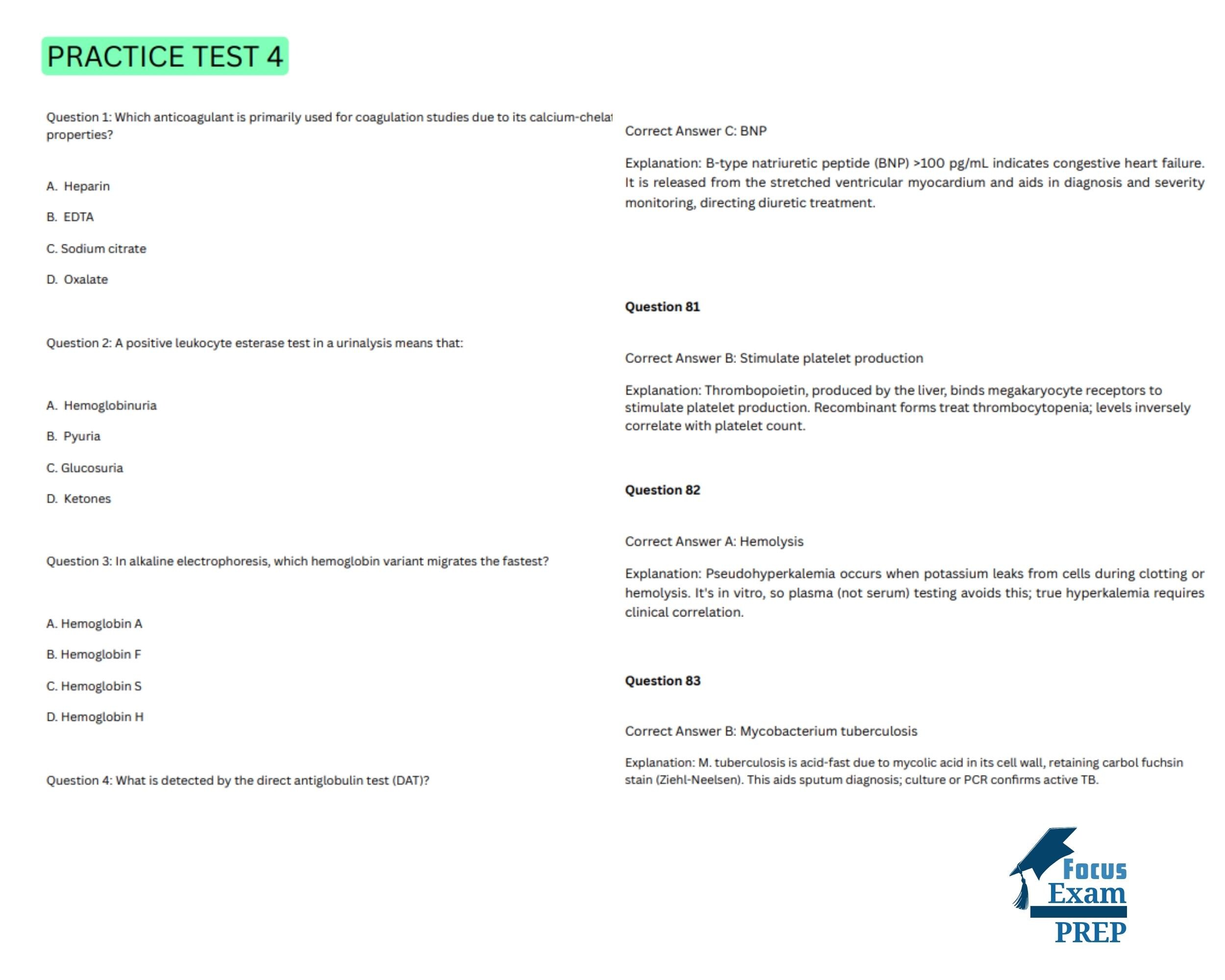 MLS Practice Questions 2025-2026 | ASCP Medical Laboratory Science Exam ...