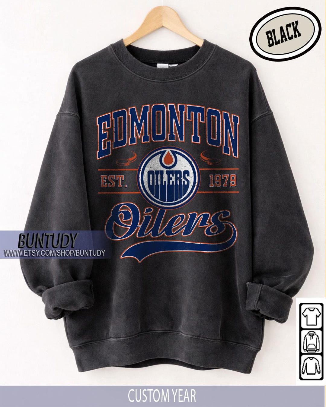 Vintage Edmonton Oilers Hockey Sweatshirt, Edmonton Crewneck, Retro ...