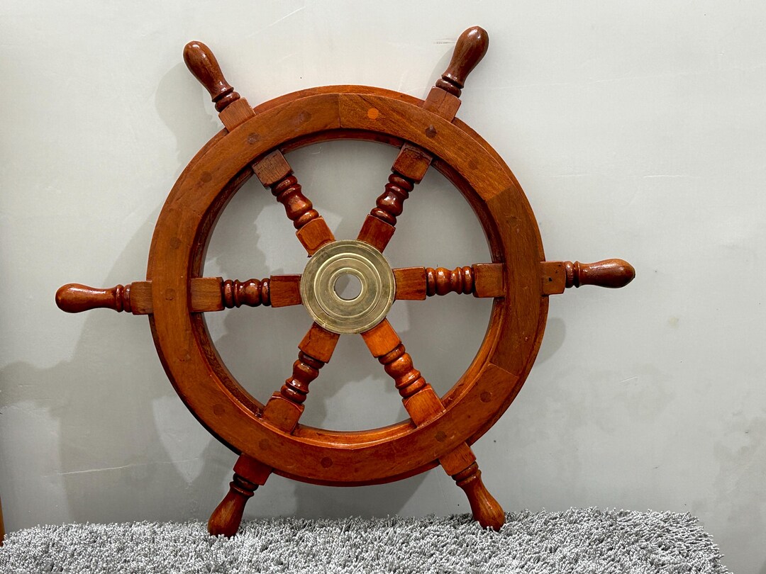 Personalized Wooden Ship Wheel | Engraved Handmade Rosewood Wheel ...