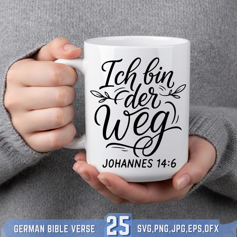 25 German Bible Verse SVG Bundle: Religiose SVG, Christian Faith Quotes ...