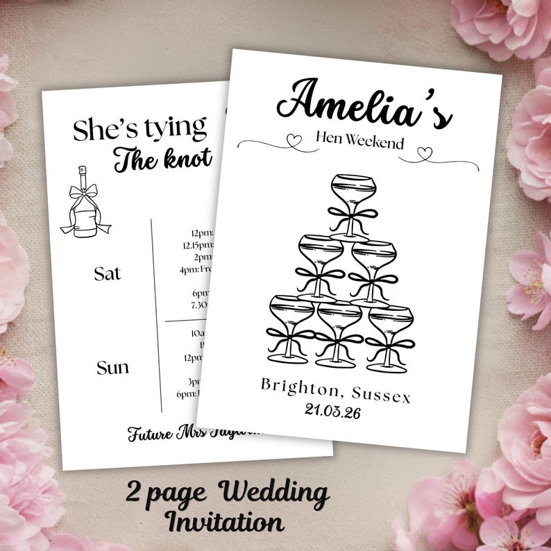 Editable Hen Party Invitation Template, Printable Bachelorette Weekend ...