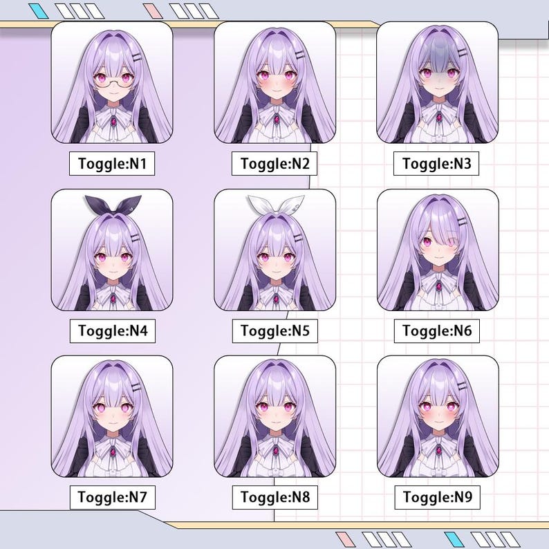 Premade Vtuber Model: Ready to Use Live2d Vtube Studio Design - Etsy