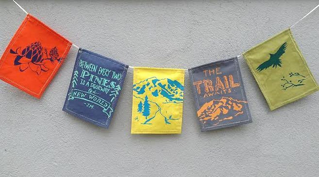 Hiker Prayer Flags. Backpacking Prayer Flags. Hiking Travel Gift. - Etsy