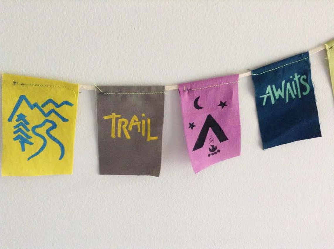Mini Backpacker Prayer Flags. Camp Trip Prayer Flags. Hiker - Etsy