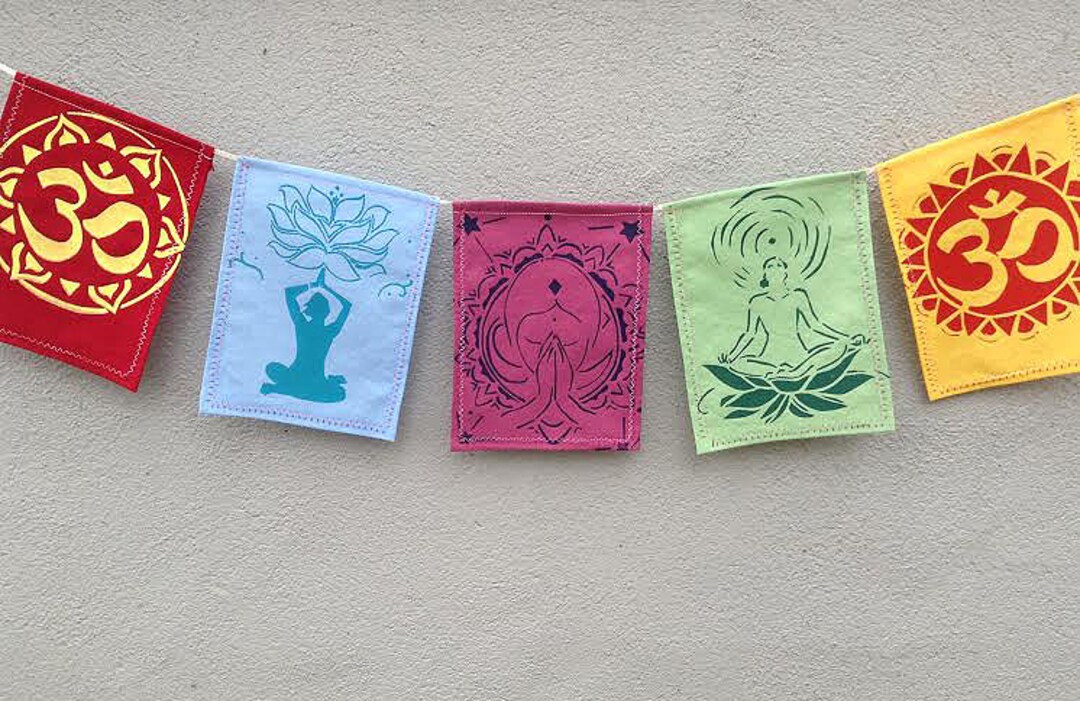 Yoga Prayer Flags. Meditation Prayer Flags. - Etsy