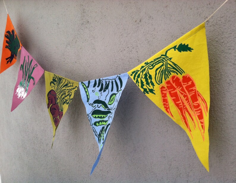 Garden Prayer Flags. Vegetable Garden Banner. | Etsy