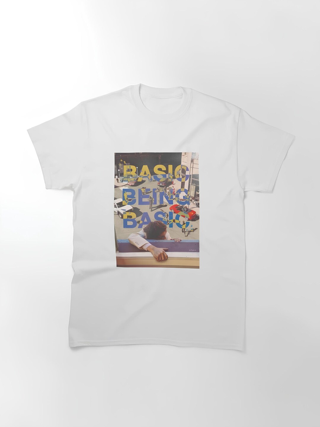 Basic Being Basic by Djo Tee Shirt White Gildan Classic S-4XL - Etsy