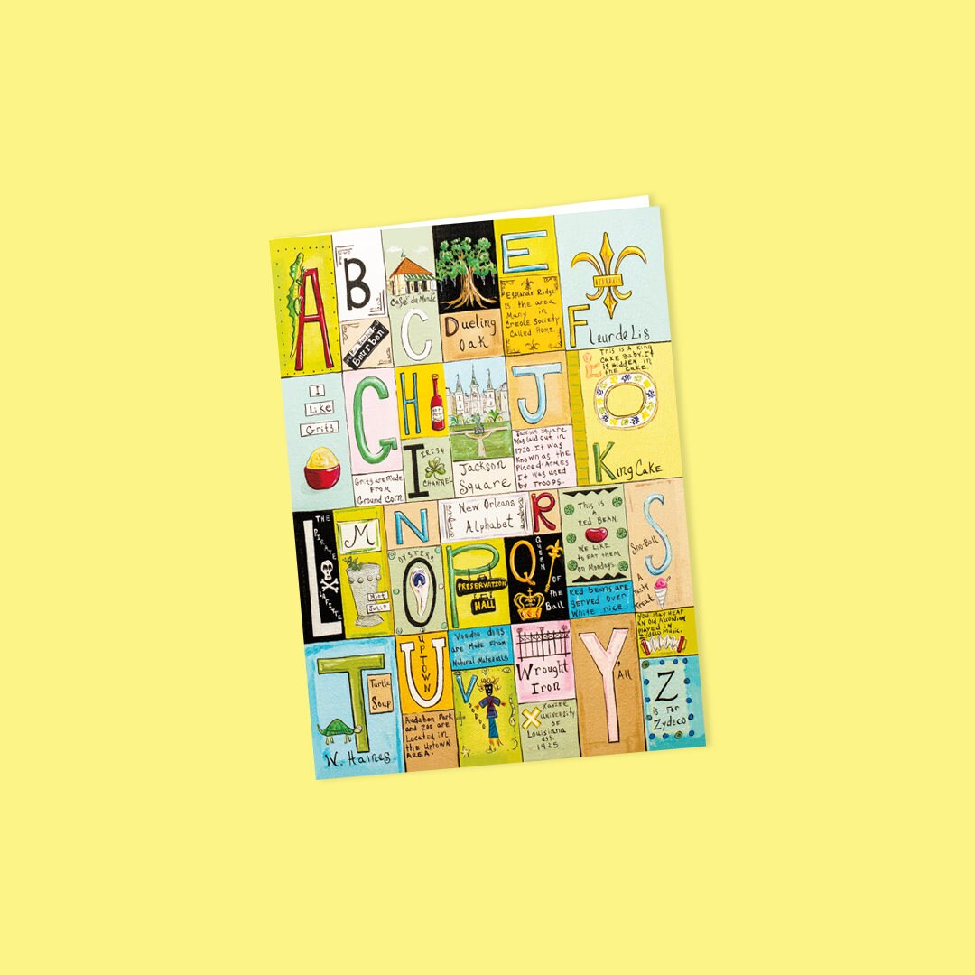 New Orleans Alphabet | Note Cards | Blank, 6 Count (new Orleans Gift ...
