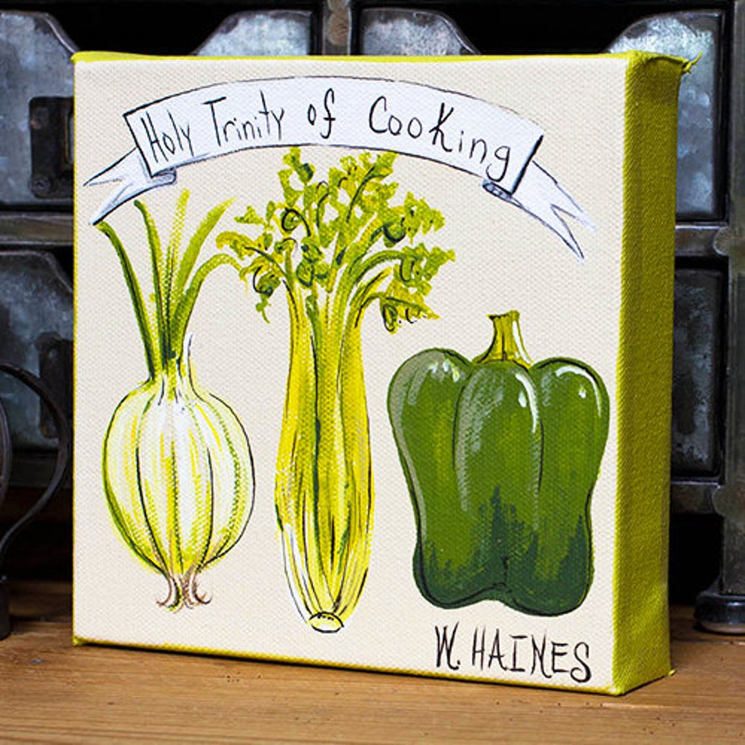 Holy Trinity of Cooking Mini Canvas - Etsy