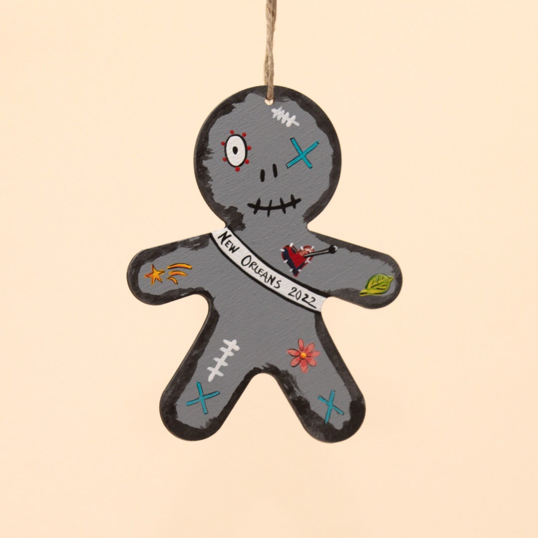 Voodoo Doll | Hand-painted Wood Ornament (christmas Gift, Holiday Decor ...